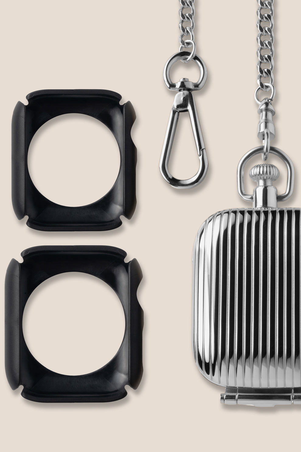Silver Pinstripe Pocket Watch Accessory for Apple Watch – Bucardo